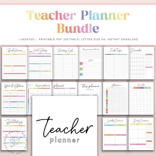 Teacher Planner - Etsy