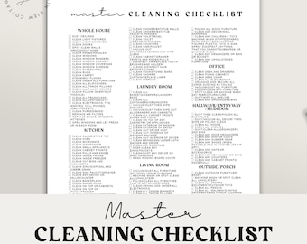 Focus Cleaning Checklist Cleaning Checklist Printable, Home Cleaning ...