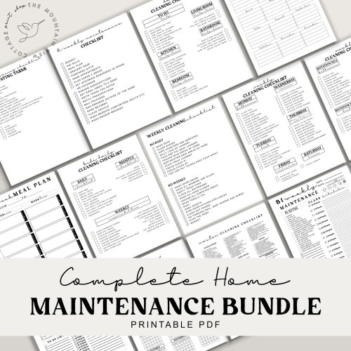 Home Management Binder Printable Checklists for Household - Etsy