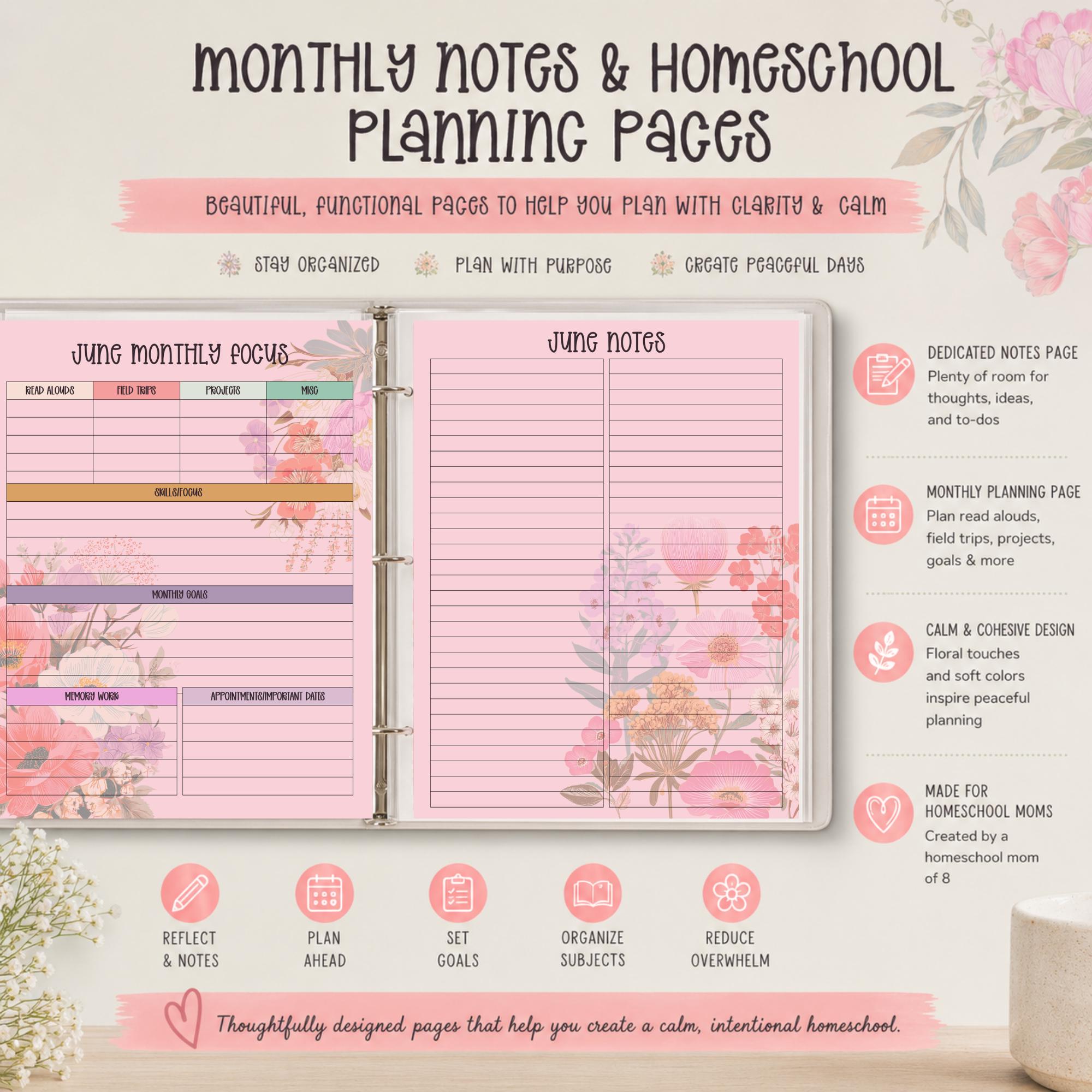 Homeschool Planner Printable | 2026–2027 Homeschool Organizer PDF ...