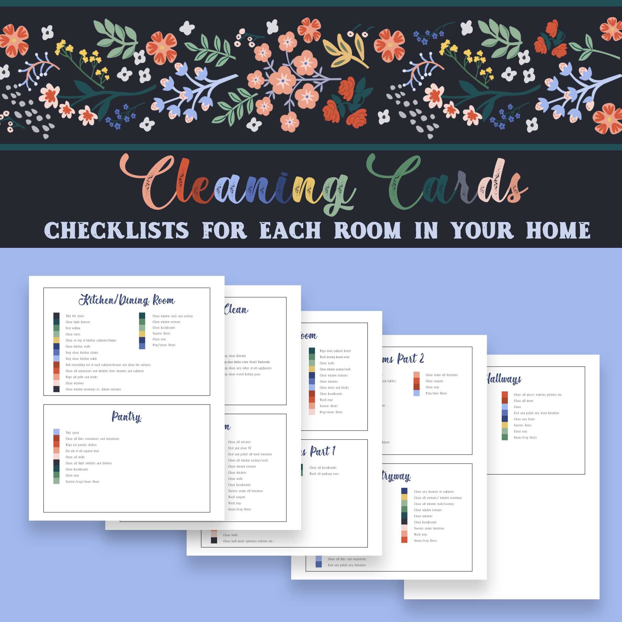 Focus Cleaning Checklist Cleaning Checklist Printable Home | Etsy