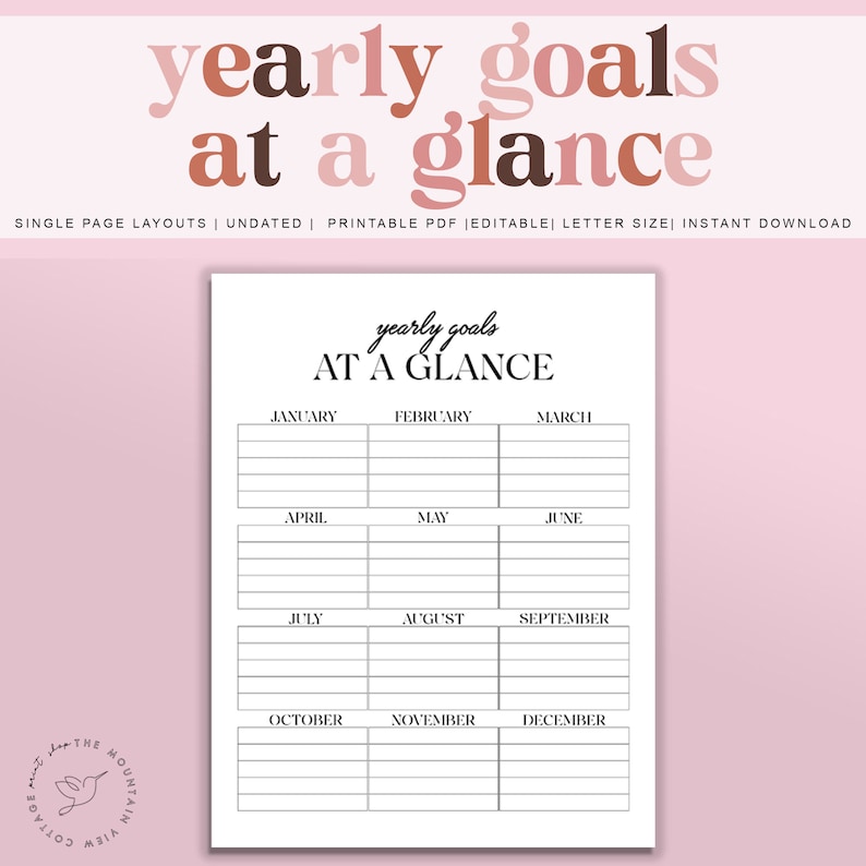 Goal Planner BUNDLE 2023 Goals Tracker SMART Goal Setting - Etsy