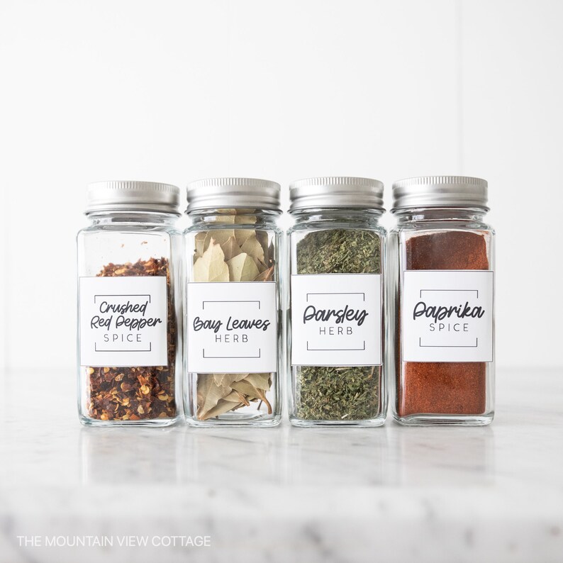 Set of 97 Kitchen Spice Labels Printable Pdf|kitchen Labels|kitchen ...