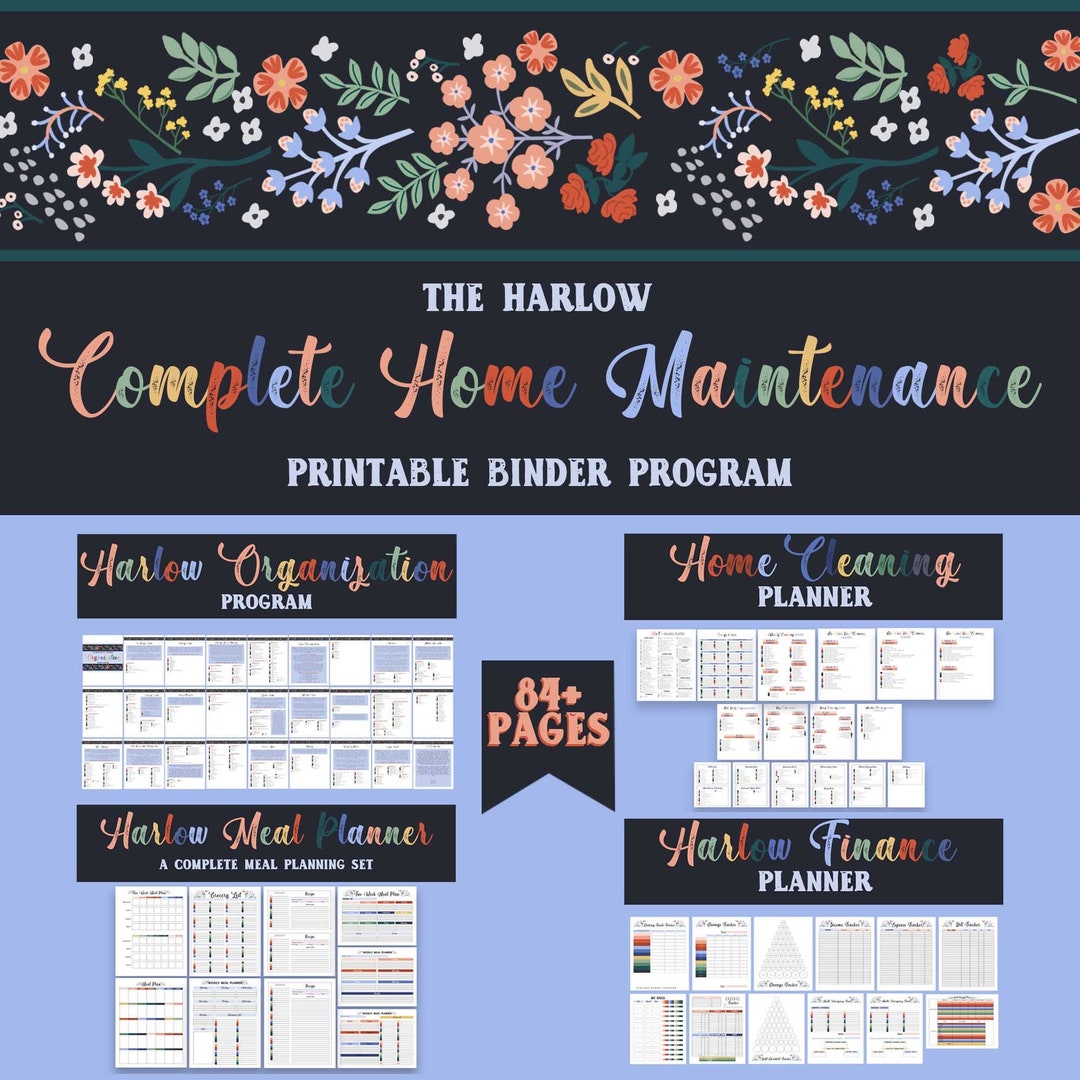 Complete Printable Housekeeping Set- Home Management, Household Binder ...