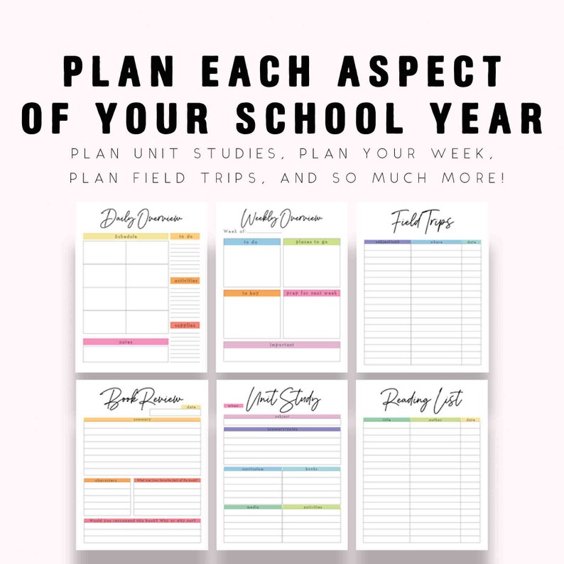 Printable Teacher Planner Rainbow Theme Ultimate Teacher - Etsy UK