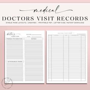 Family Medical Binder Printable, Health Care Planner, Health Tracker ...