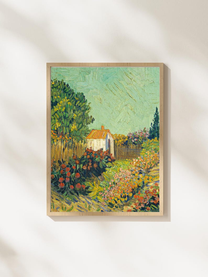 French Vintage Art Prints, Green Blue Impressionist Style (printable ...
