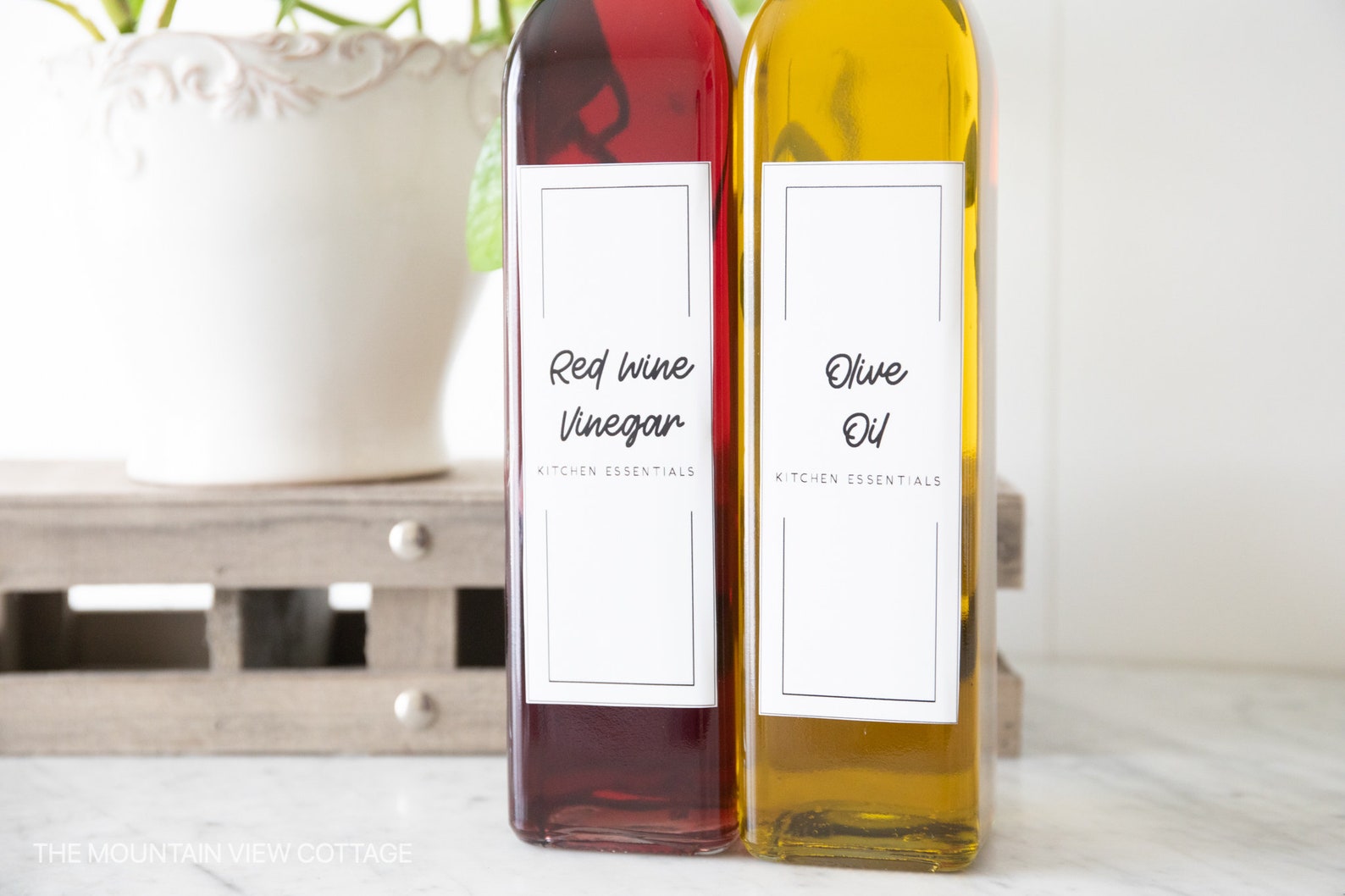 16 OIL and VINEGAR Kitchen Labels Printable Pdf-kitchen Labels-canister ...
