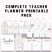 Printable Teacher Planner Rainbow Theme, Ultimate Teacher Binder, Back ...