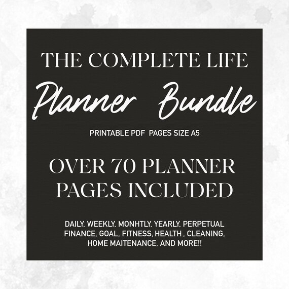 COMPLETE LIFE PLANNER Bundle 2022 Size A5 Only-daily Weekly | Etsy