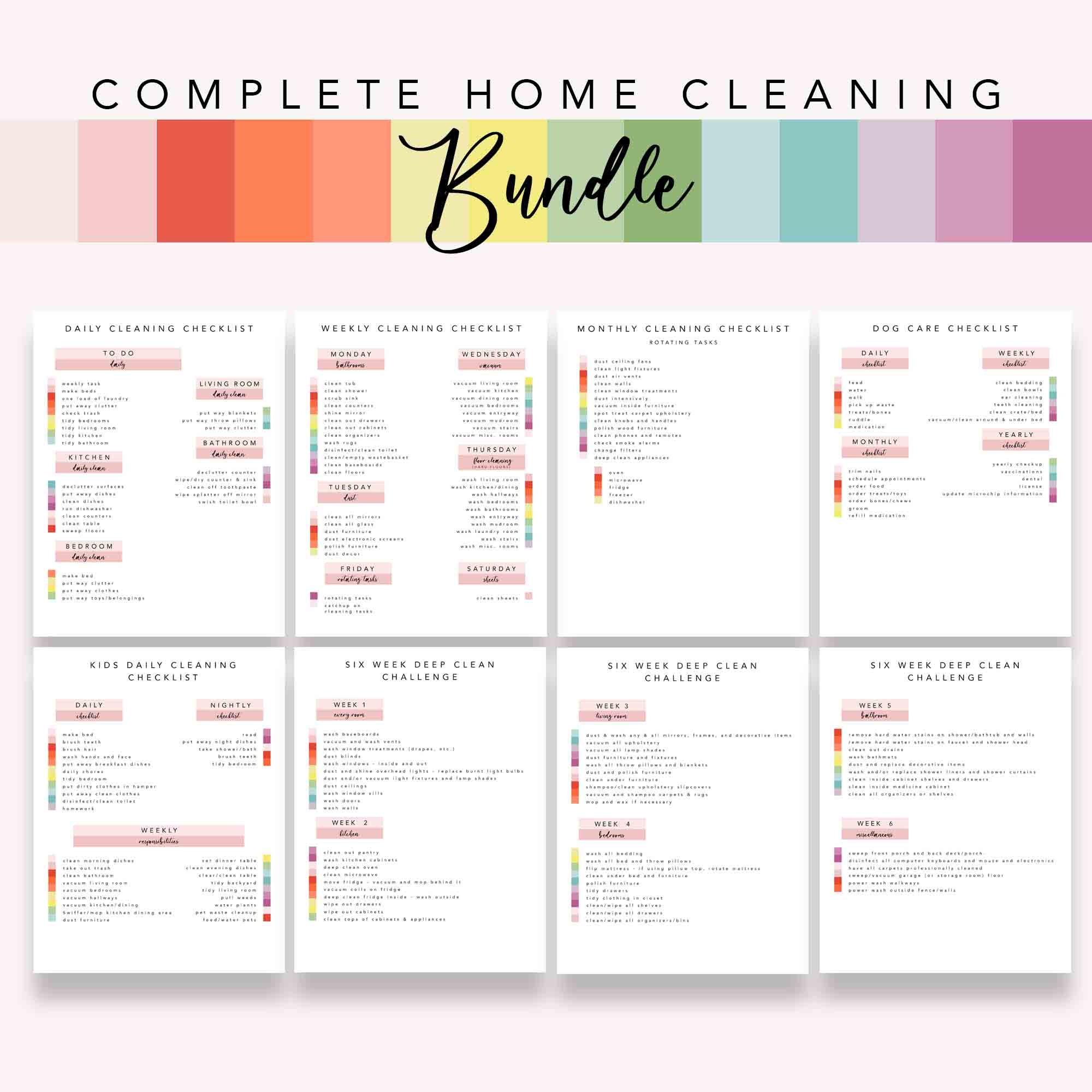 Complete Printable Housekeeping Set Home Management | Etsy