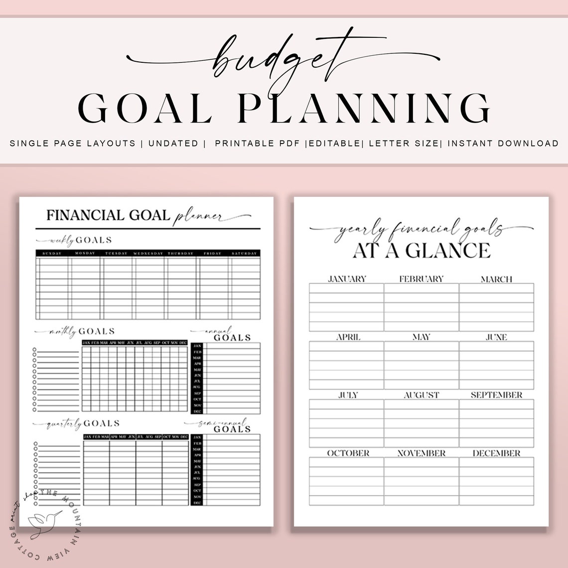 Printable Budget Planner Bundle Budget Planner Kit Weekly - Etsy