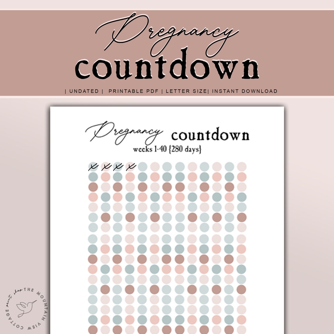 Pregnancy Planner Countdown, New Mom Planner, Baby Countdown, Hospital Countdown, Birth ...