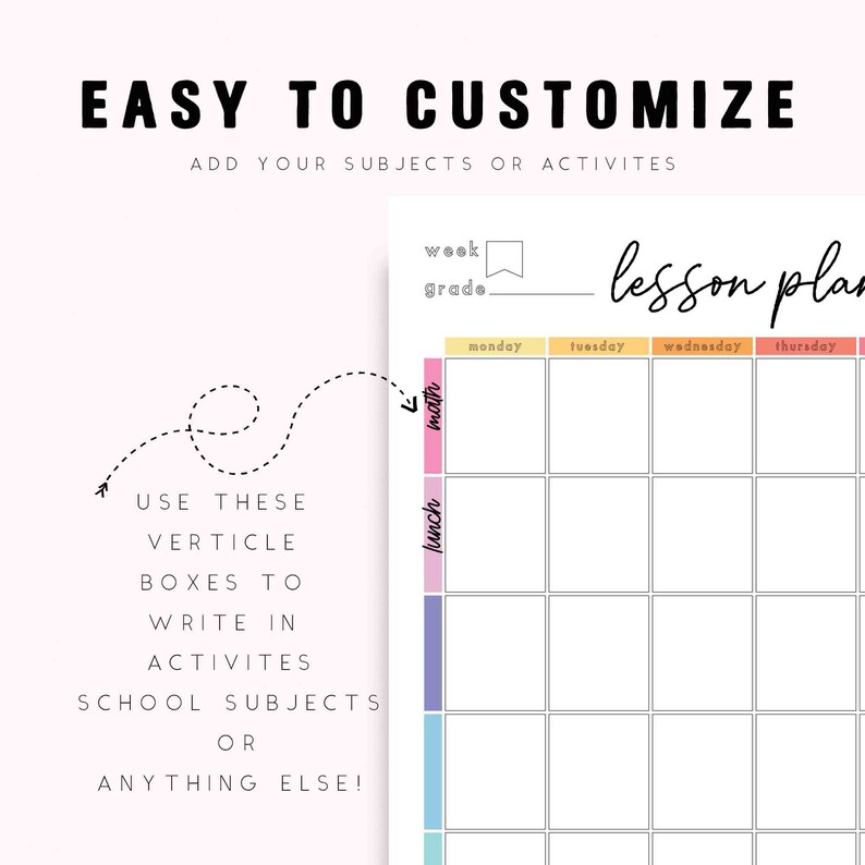 Printable Teacher Planner Rainbow Theme Ultimate Teacher - Etsy UK