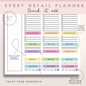 Rainbow Weekly Planner: A4 Printable Schedule (digital Download) - Etsy