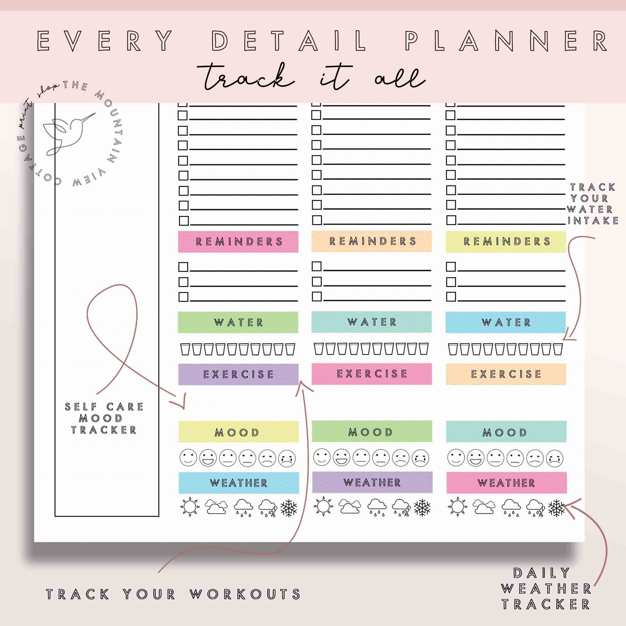 Rainbow Weekly Planner: A4 Printable Schedule (digital Download) - Etsy