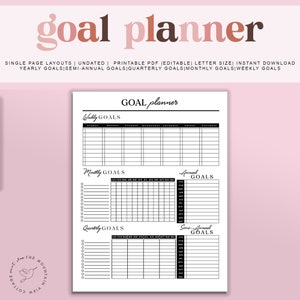 Goal Planner BUNDLE, 2023 Goals Tracker, SMART Goal Setting Kit, New ...