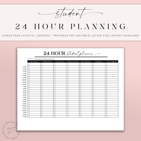 Daily Planner Template For College Students