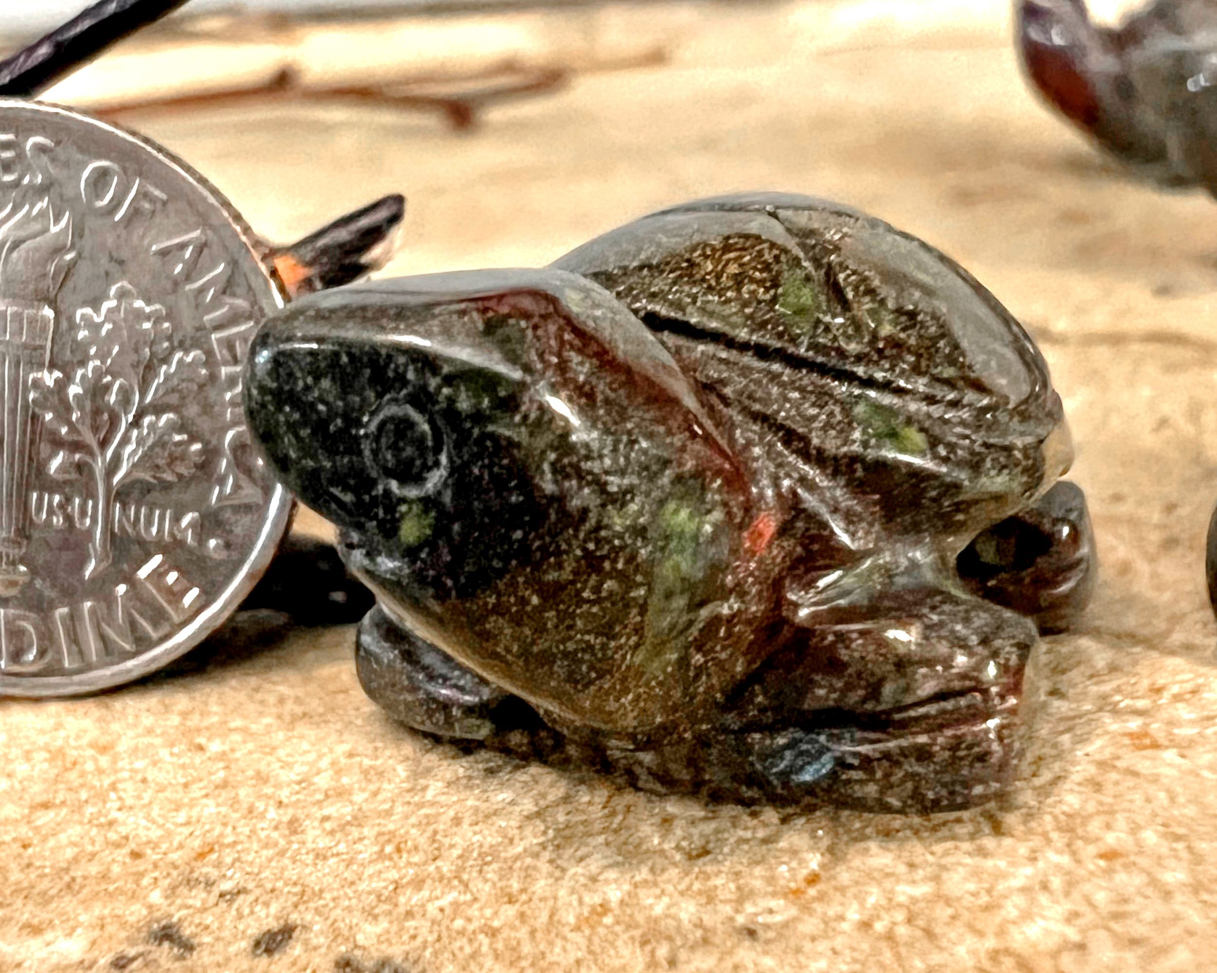 Hand Carved Turtle Dragon Blood Tortoise Totem Fetish Stone - Etsy