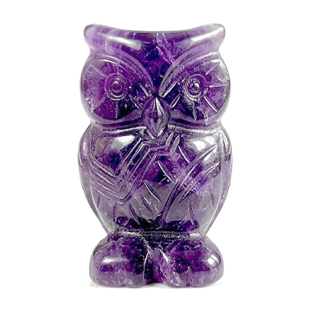 Amethyst Owl Crystal Figurine - Etsy