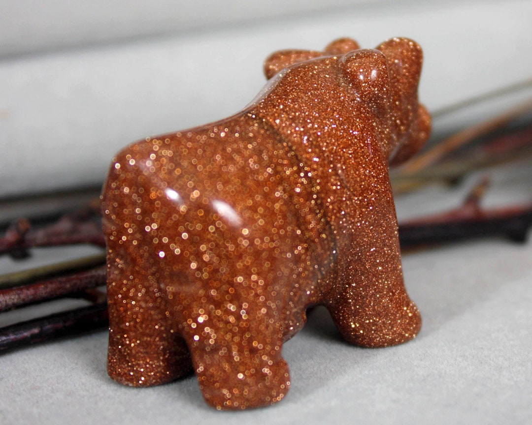 Dairy Cow Totem Goldstone Spirit Animal Fetish Stone Figurine 7738 - Etsy