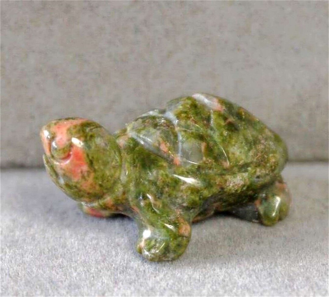Tortoise Carving Unakite Turtle Miniature Sculptured Art 6960 - Etsy