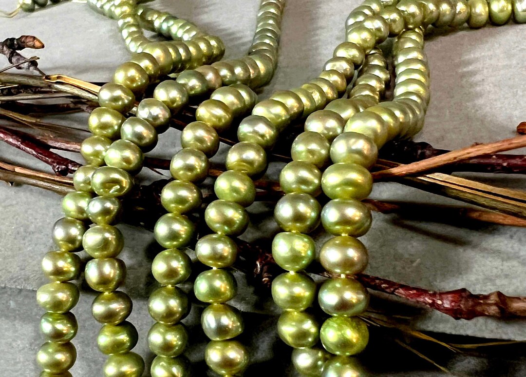 Genuine Cultured Freshwater Donut Pearl 5mm X 4mm Bead 16." Strand 6869 ...