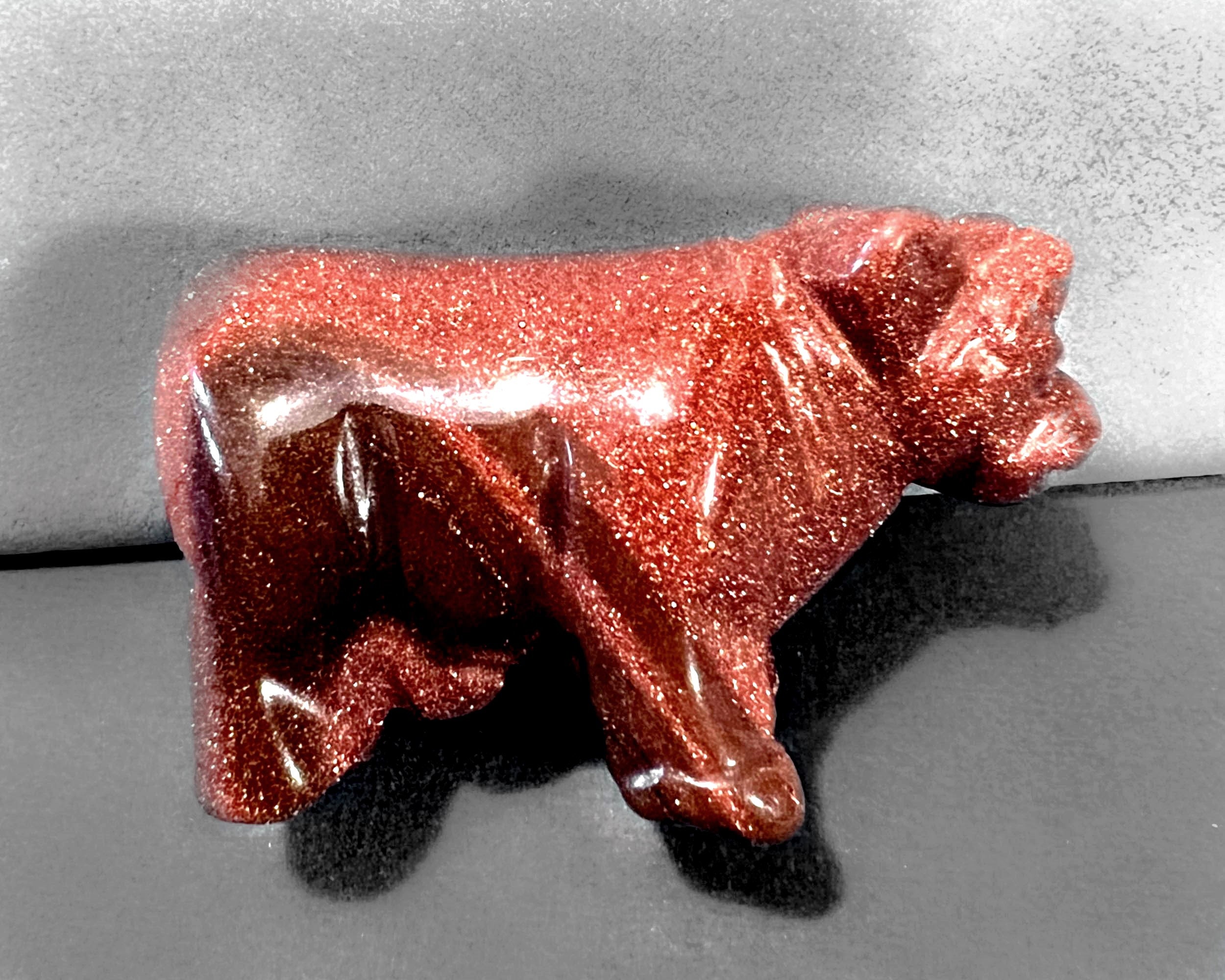 Dairy Cow Totem Goldstone Spirit Animal Fetish Stone Figurine - Etsy