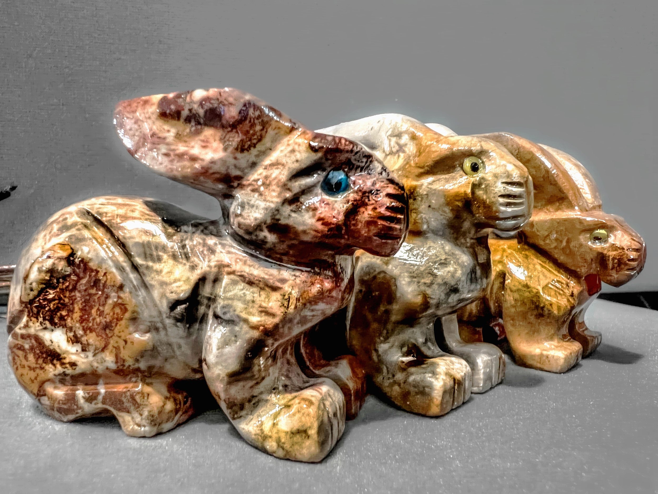 Bunny Rabbit Totem Spirit Animal Soapstone Hare Figurine - Etsy