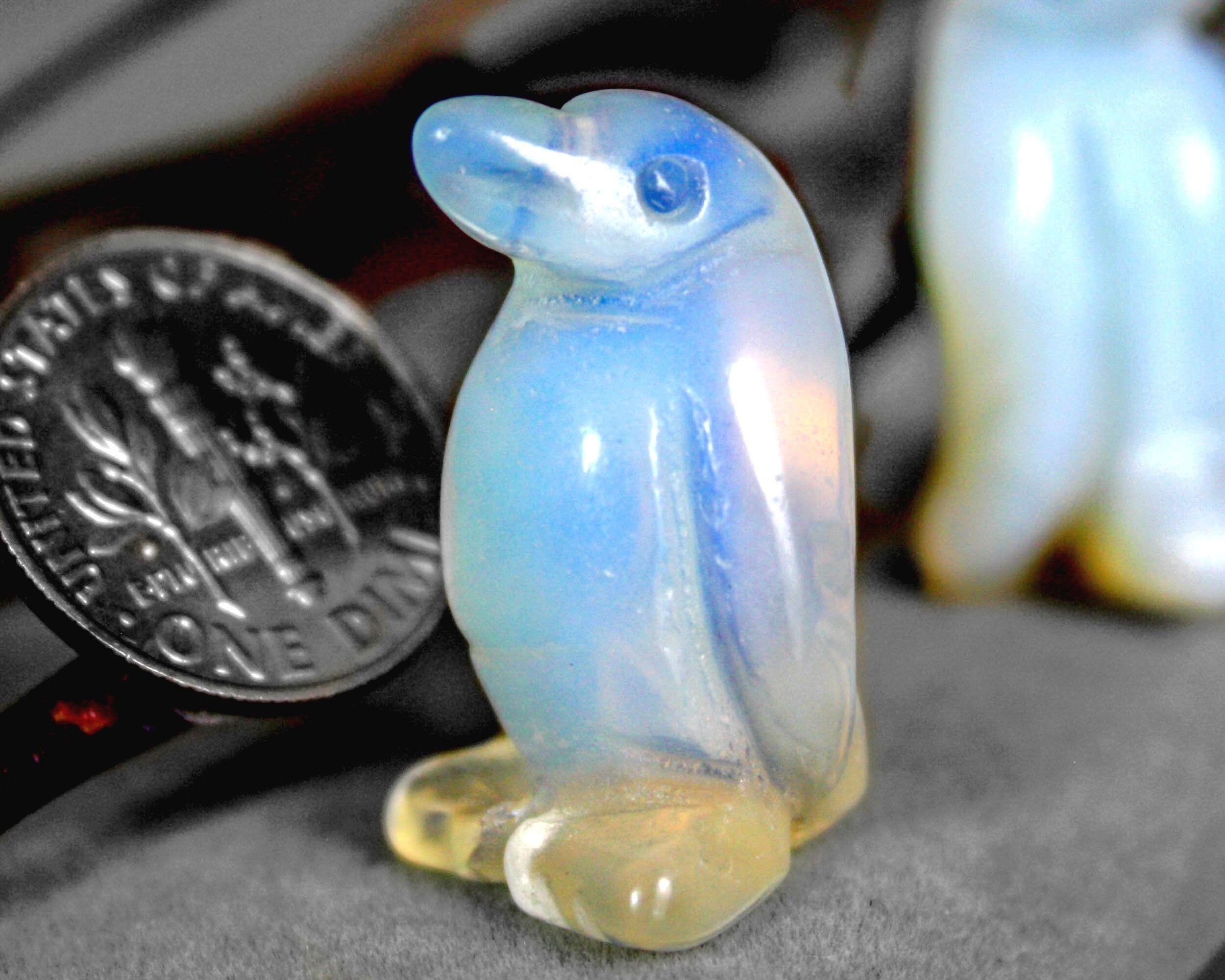Blue Opalite Penguin Good Luck Healing Totem Fetish Figurine | Etsy
