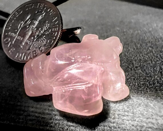 Rose Quartz Frog Totem Spirit Animal Good Luck Stone Figurine - Etsy