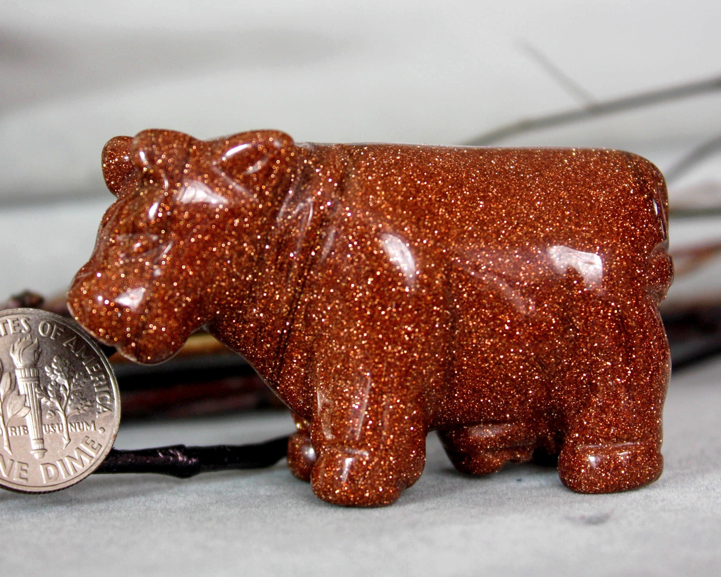 Dairy Cow Totem Goldstone Spirit Animal Fetish Stone Figurine - Etsy