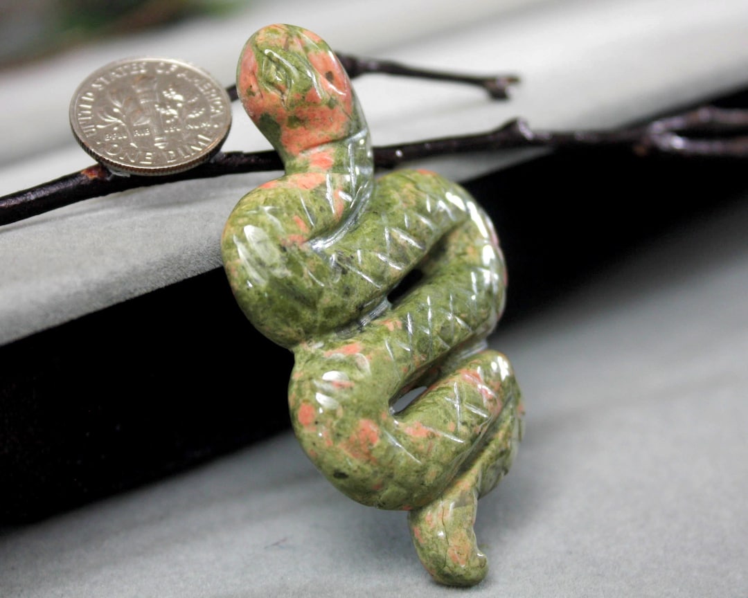 Sidewinder Snake Totem Unakite Spirit Animal Serpent Fetish Stone ...