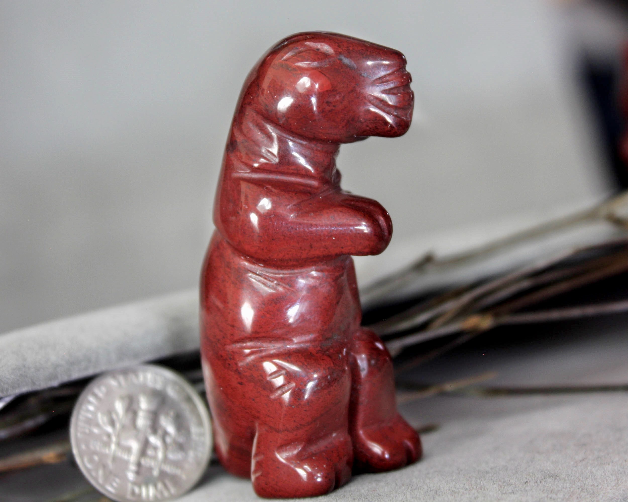 Red Jasper T Rex Dinosaur Totem Figurine Fetish Tyrannosaurus - Etsy