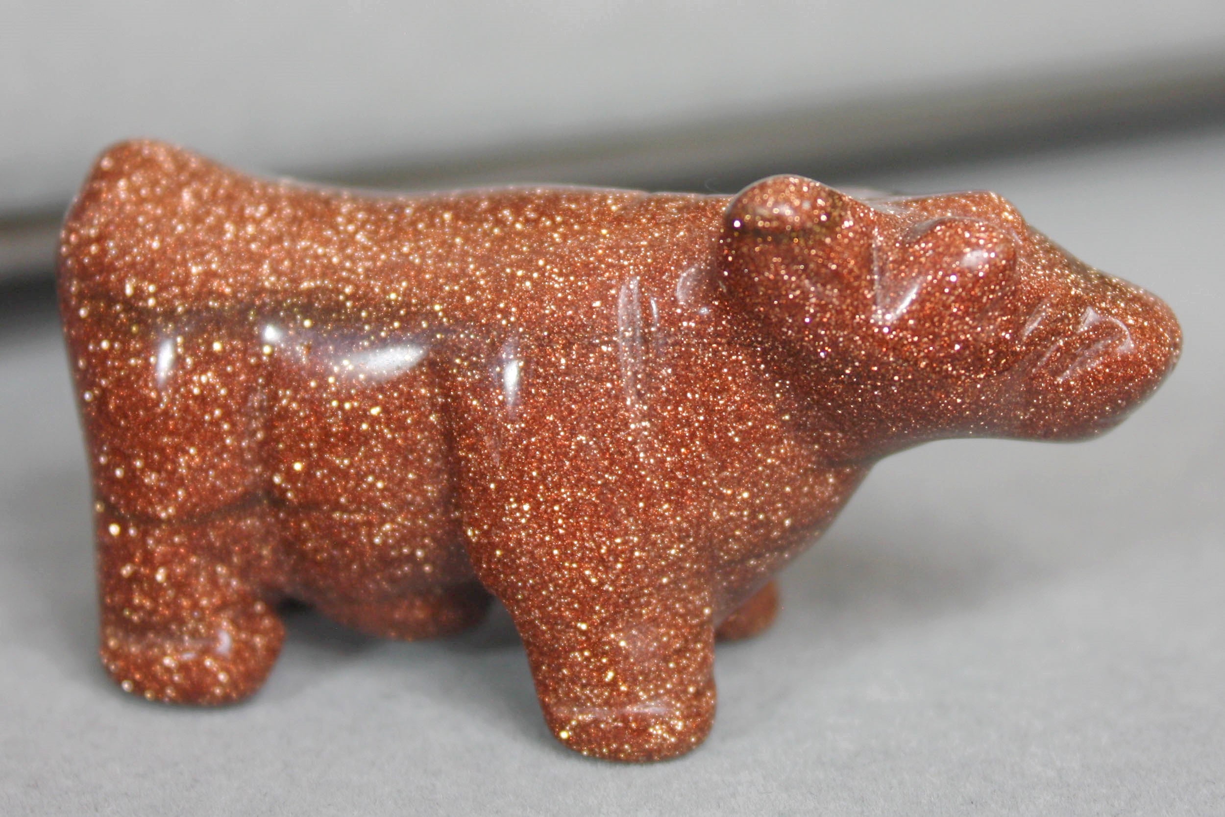Dairy Cow Totem Goldstone Spirit Animal Fetish Stone Figurine - Etsy