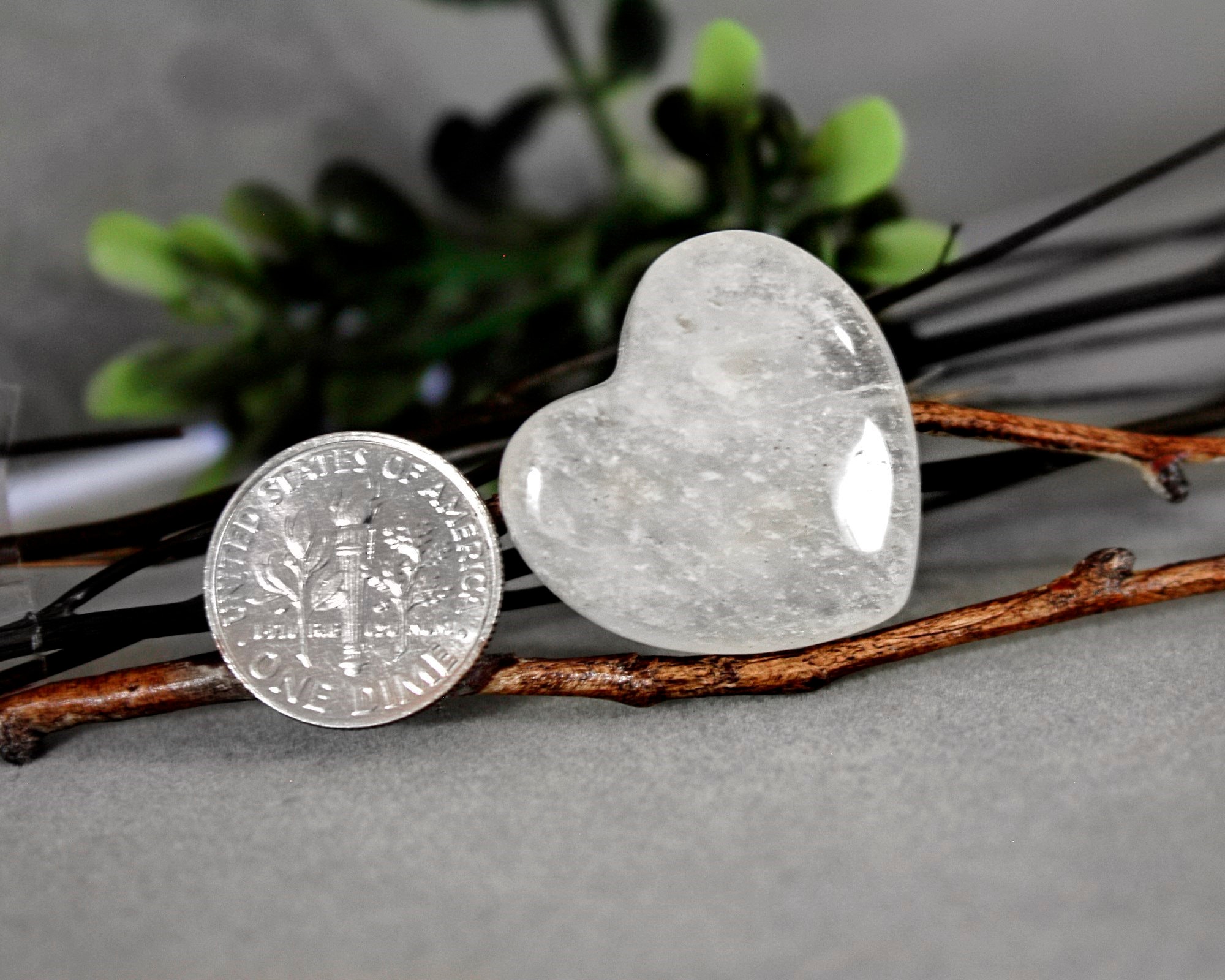 Brazilian Rock Crystal Quartz Gemstone Heart 25mm c9115 | Etsy