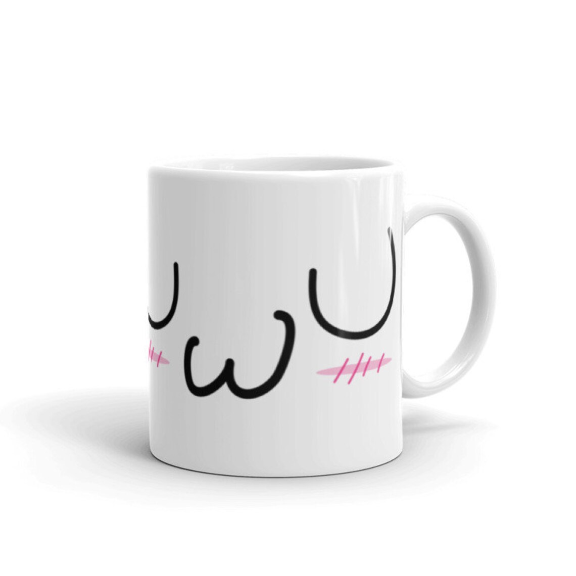 Kawaii Uwu White Glossy Mug, Funny Coffee Mug, Kpop, Japanese, Cute ...