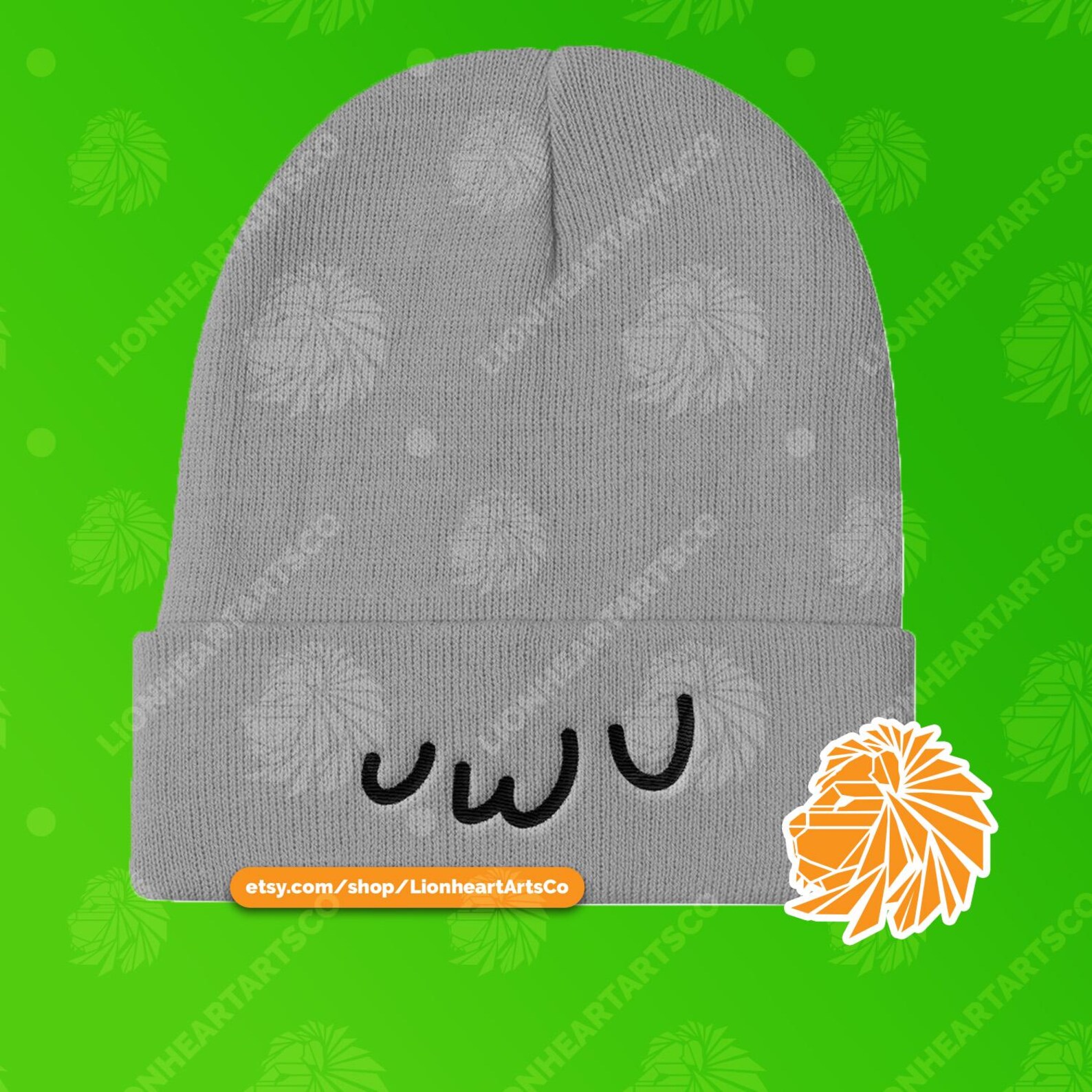 Uwu Knit Beanie, Anime Gift, Cotton Acrylic Blend - Etsy
