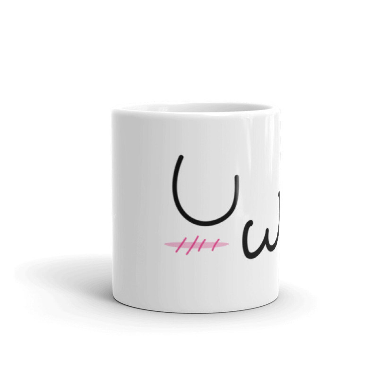 Kawaii Uwu White Glossy Mug, Funny Coffee Mug, Kpop, Japanese, Cute ...