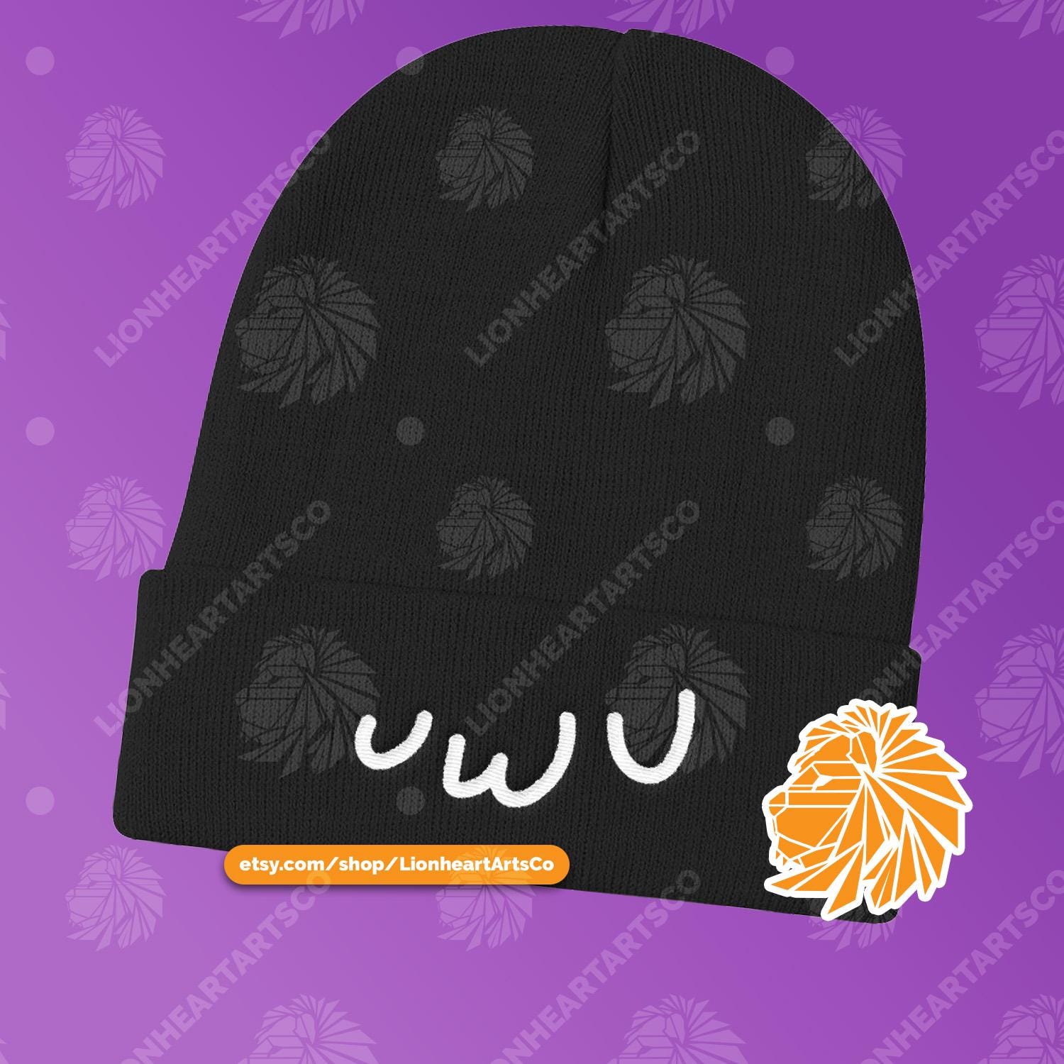 Uwu Knit Beanie, Anime Gift, Cotton Acrylic Blend - Etsy
