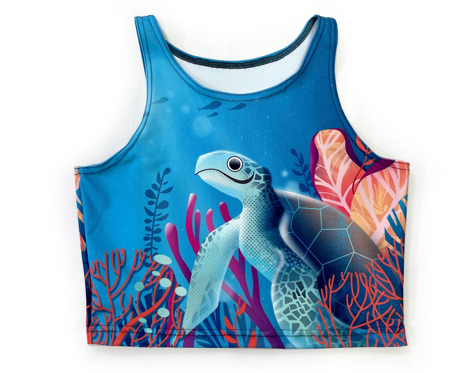Sea Turtle Athletic Crop Top - Etsy