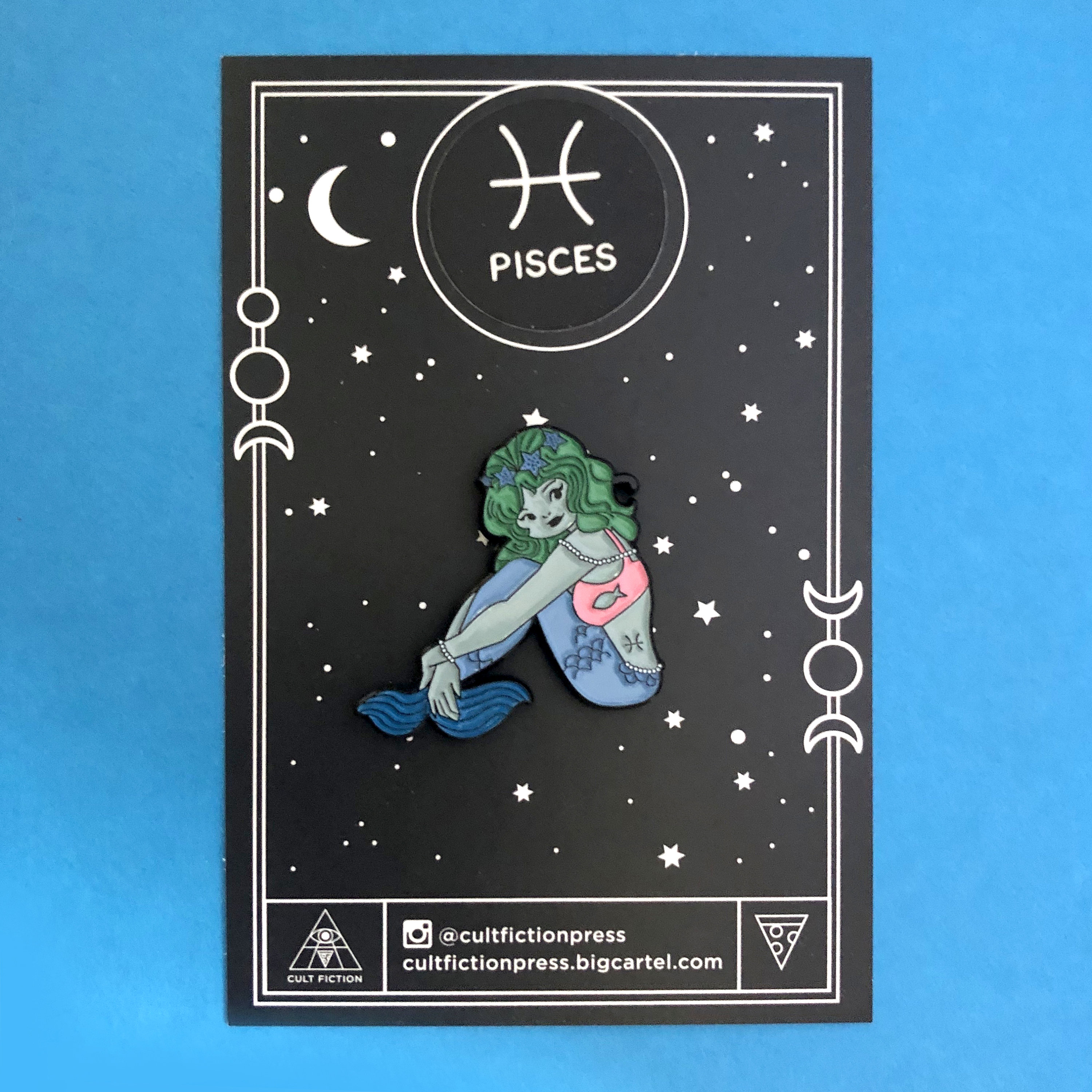 Pisces Zodiac Enamel Pin - Etsy