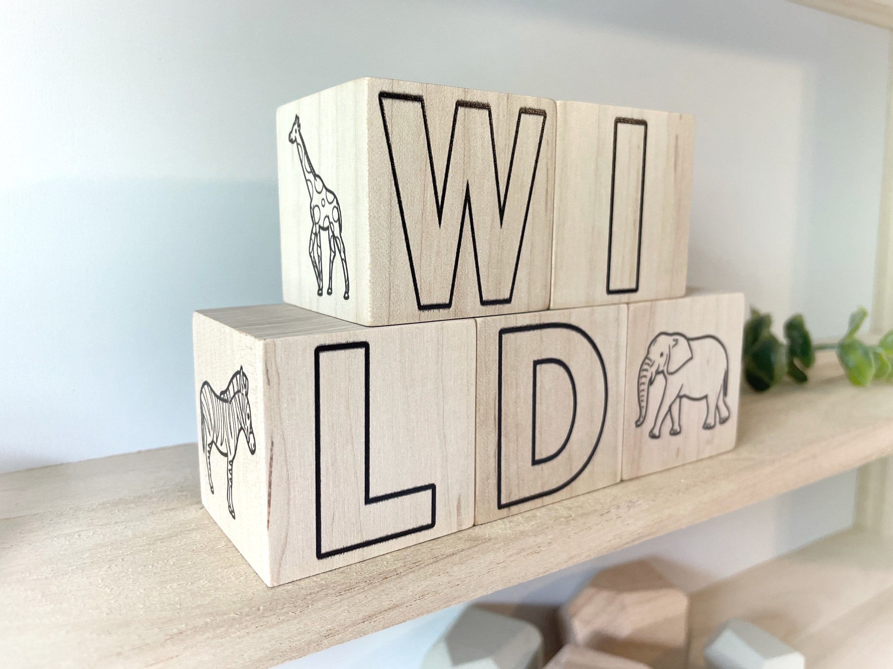 Jungle Theme Nursery Décor Blocks / Safari Baby's Room - Etsy