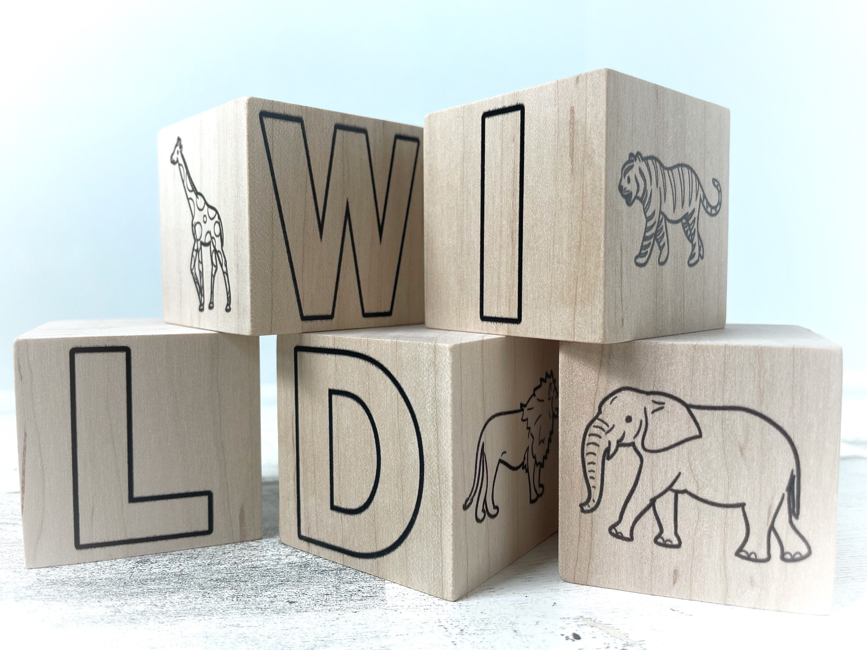 Jungle Theme Nursery Décor Blocks / Safari Baby's Room - Etsy