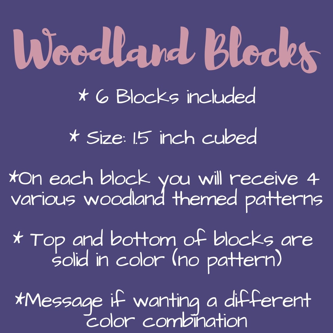 Woodland Nursery Decor Blocks | Etsy