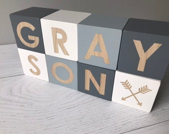 Baby Name Blocks | Etsy