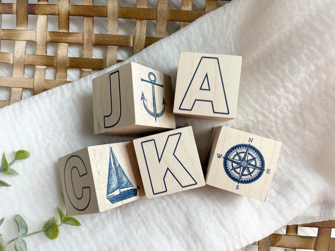 Custom Name Baby Gift for Nautical Themed Nursery - Anchor- Sailboat ...