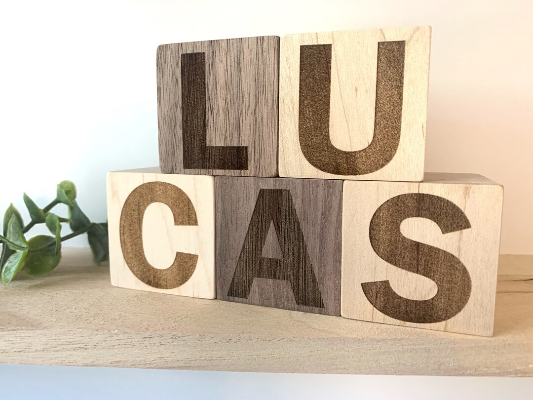 Natural Wooden Baby Blocks for Nature Nursery - Modern Montessori ...