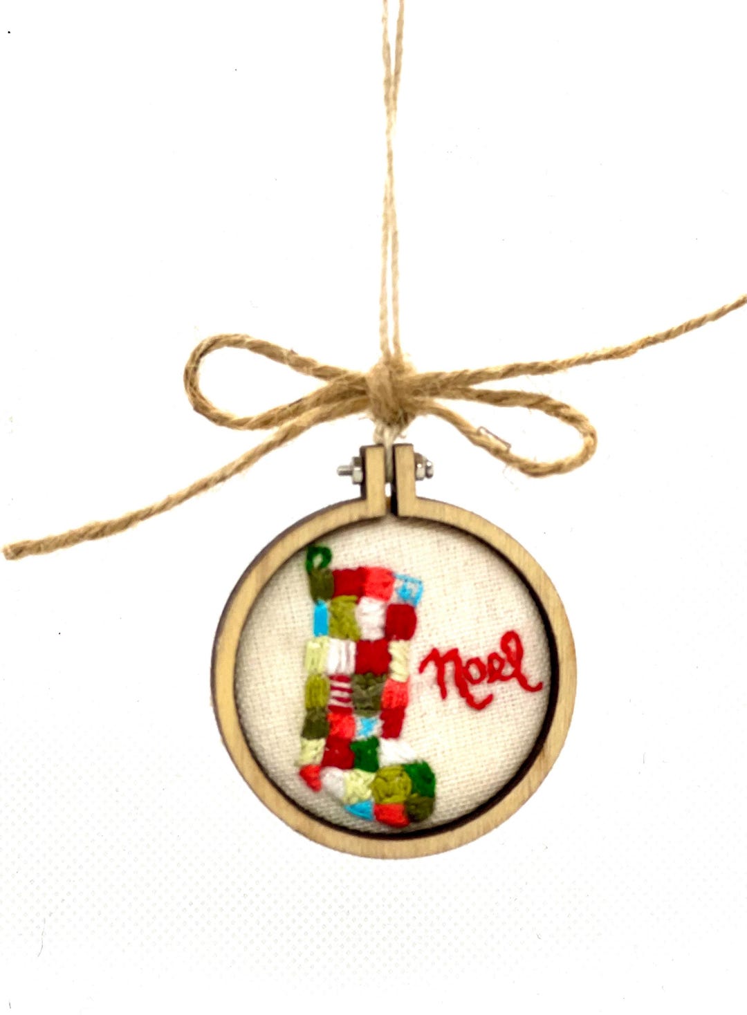 Christmas Ornament, Keepsake Ornament, Handmade Ornament, Embroidery ...