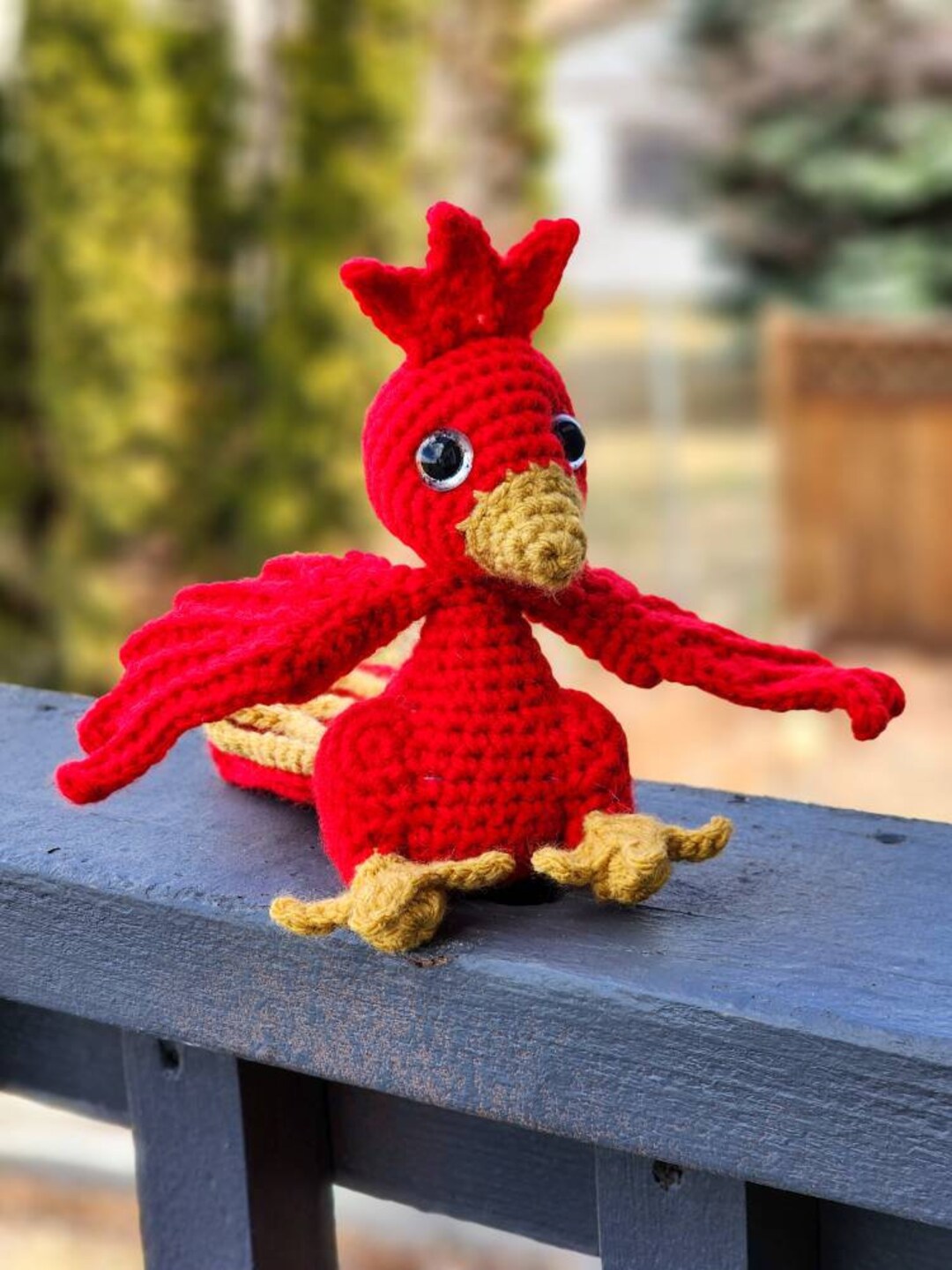 Crochet Pheniox, Crochet Bird, Pheniox Amigurumi, Plushie - Etsy
